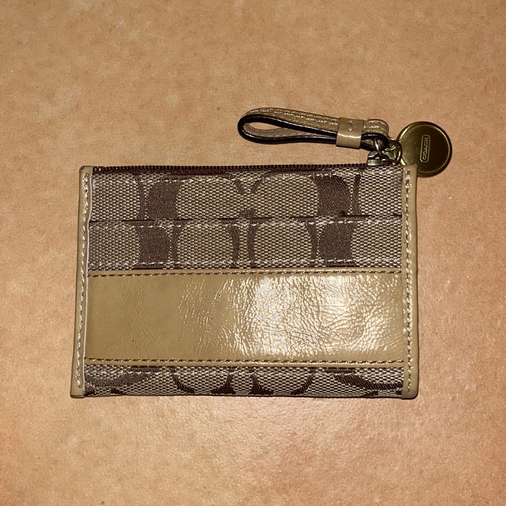 Vintage Authentic Brown Coach Coin Card Bag Purse Wal… - Gem